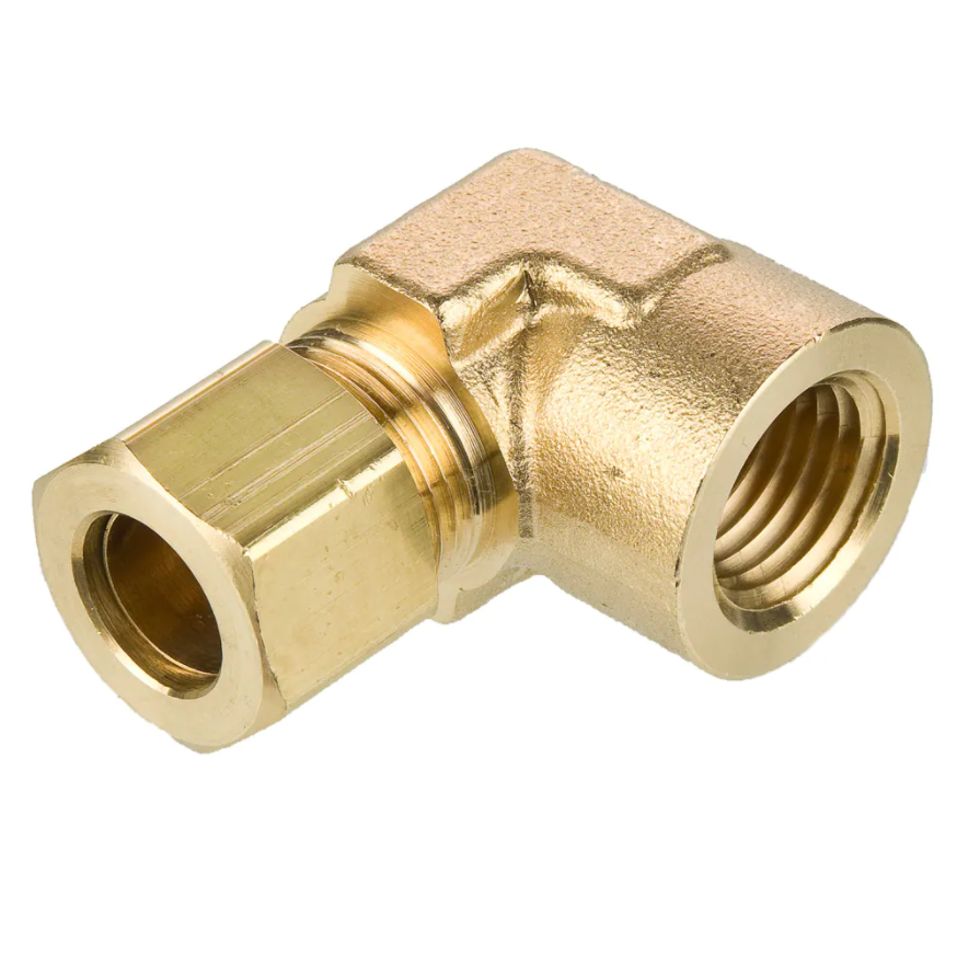 Conexion Codo 90 grados para freno de aire Parker Laton de 3/8 pulg. X Conexion Codo 90 grados para freno de aire Parker Laton de 3/8 pulg. X