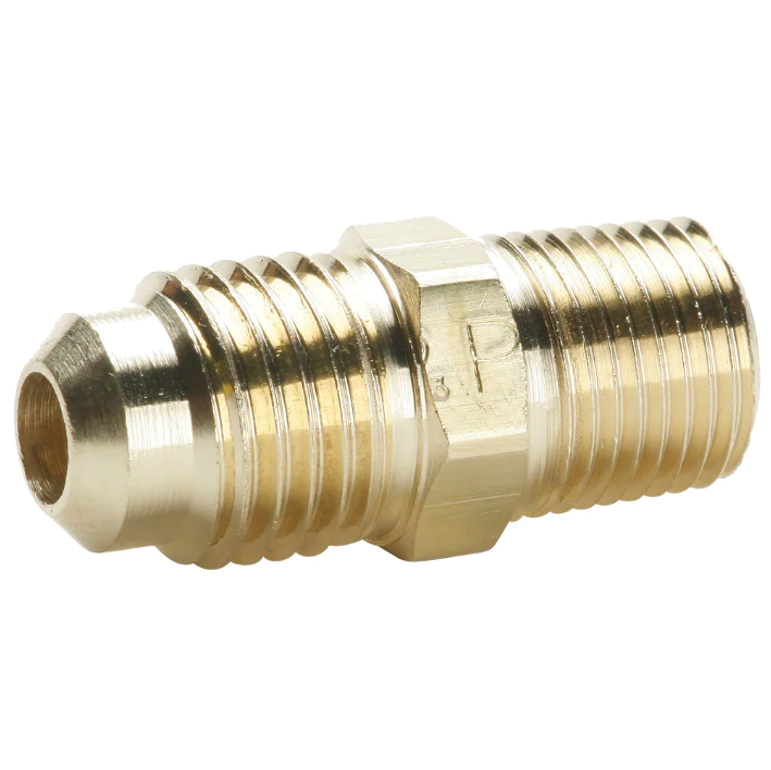Conexion Union Parker Laton Macho Flare 45 de 3/4 pulg. X Macho NPT de Conexion Union Parker Laton Macho Flare 45 de 3/4 pulg. X Macho NPT de