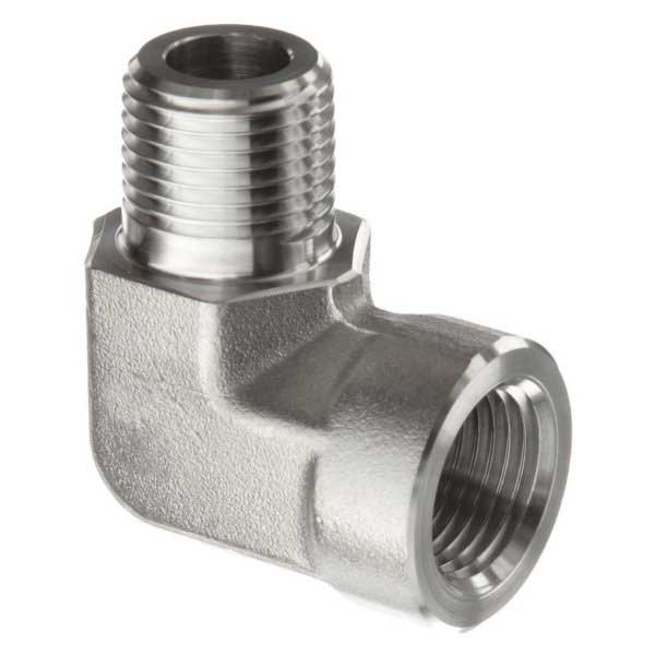 Adaptador codo 90 grados Parker de Acero Inoxidable Macho NPT de 1/2 p