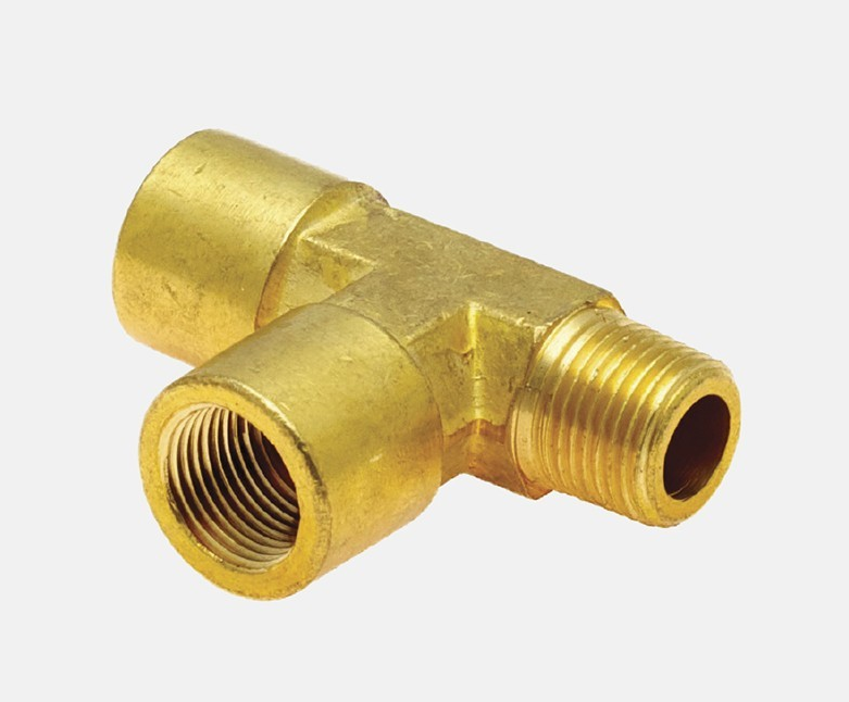 Conexion Tee Union Covalca de Bronce Hembra NPT de 1/4 pulg. X Hembra