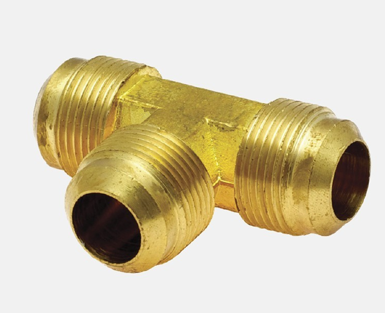 Conexion Tee Union Covalca de Bronce Macho Flare 45 de 5/16 pulg. X Ma